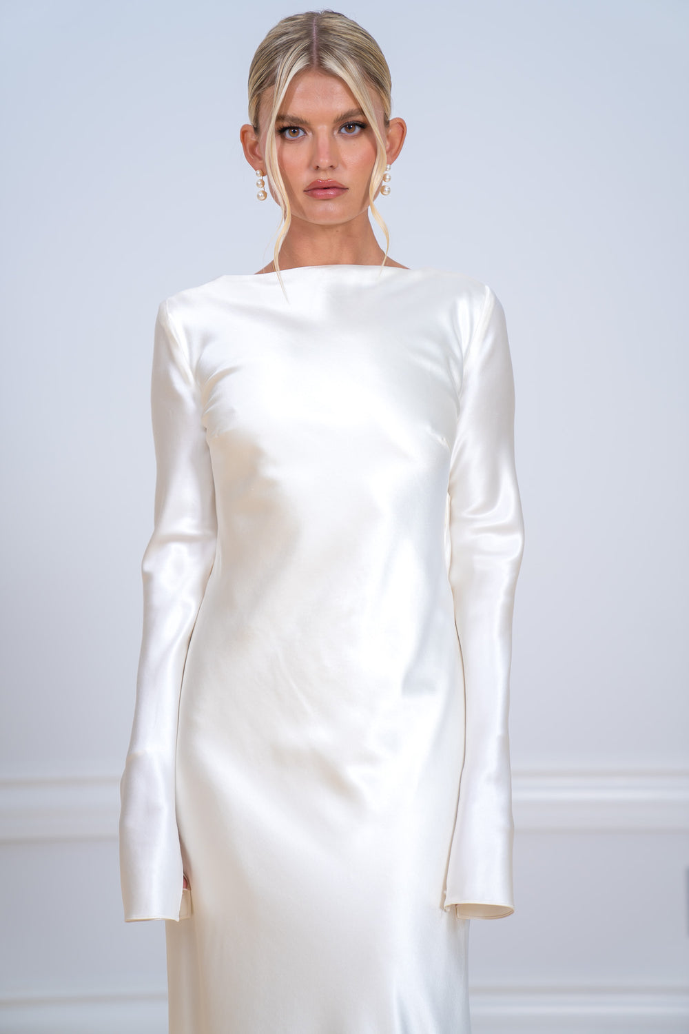 Danielle Frankel Simone Gown – Modern Silk Sheath Bridal